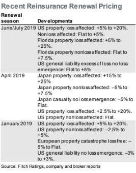 Reinsurance rates to harden further in 2020 – Fitch | News Agenda ...
